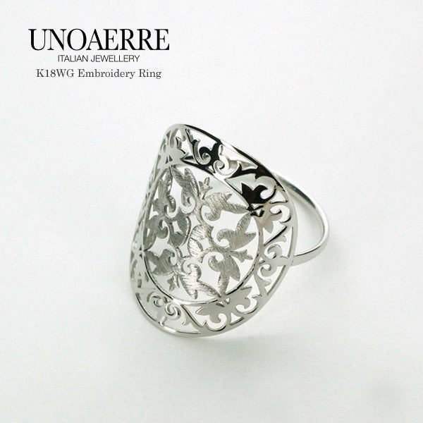 UNOAERRE/ウノアエレ K18ホワイトゴールド リング イタリア製 / 019155– ジュエリー柿屋